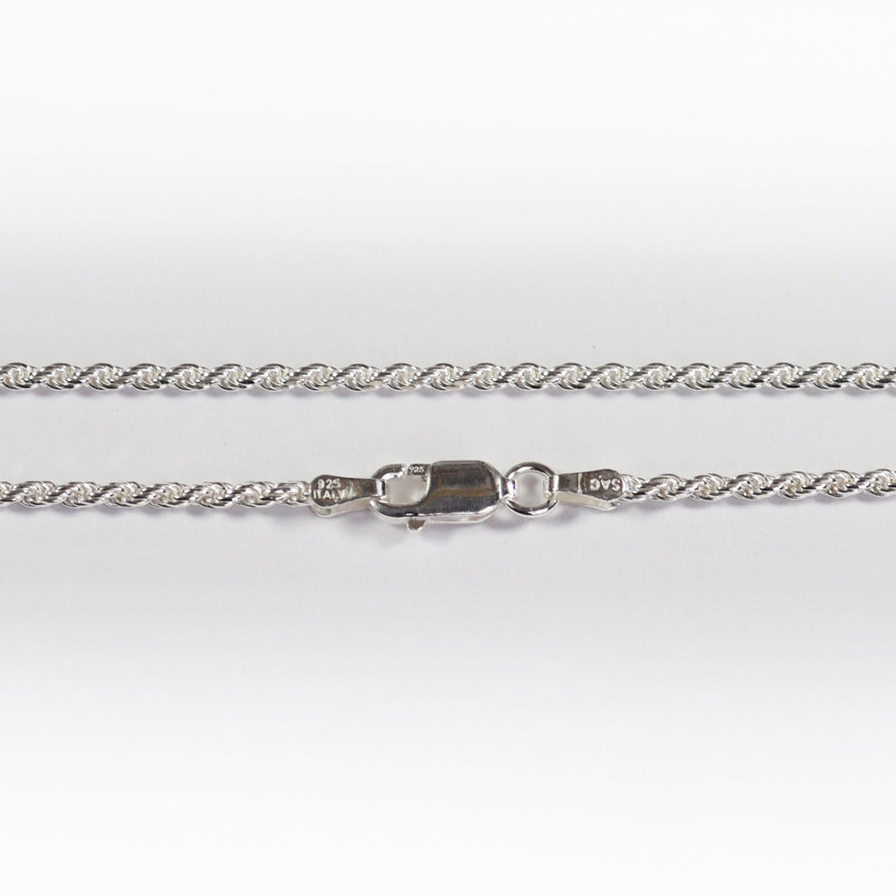 Rope Necklace - 1.7mm - Italian made Sterling Silver | Sea Shur Jewelry